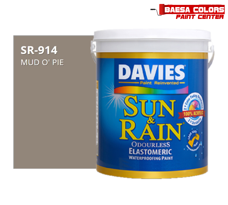 DAVIES SUN RAIN 914 Mud O Pie Elastomeric Paint BAESA COLORS davies-sun-rain-914-mud-o-pie-elastomeric-paint-baesa-colors