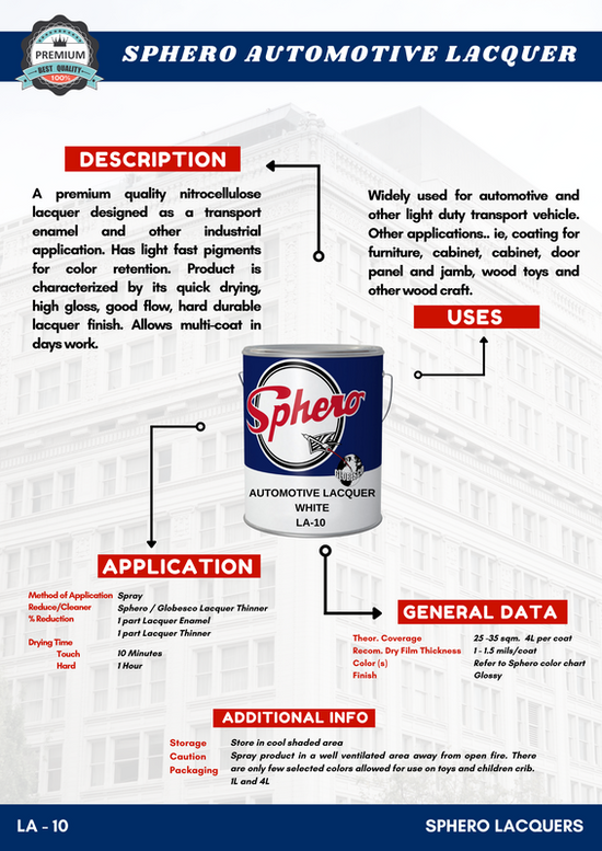 SPHERO Automotive Lacquer – BAESA COLORS PAINT CENTER