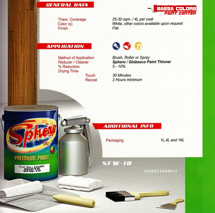 SPHERO Flatwall Enamel – BAESA COLORS PAINT CENTER