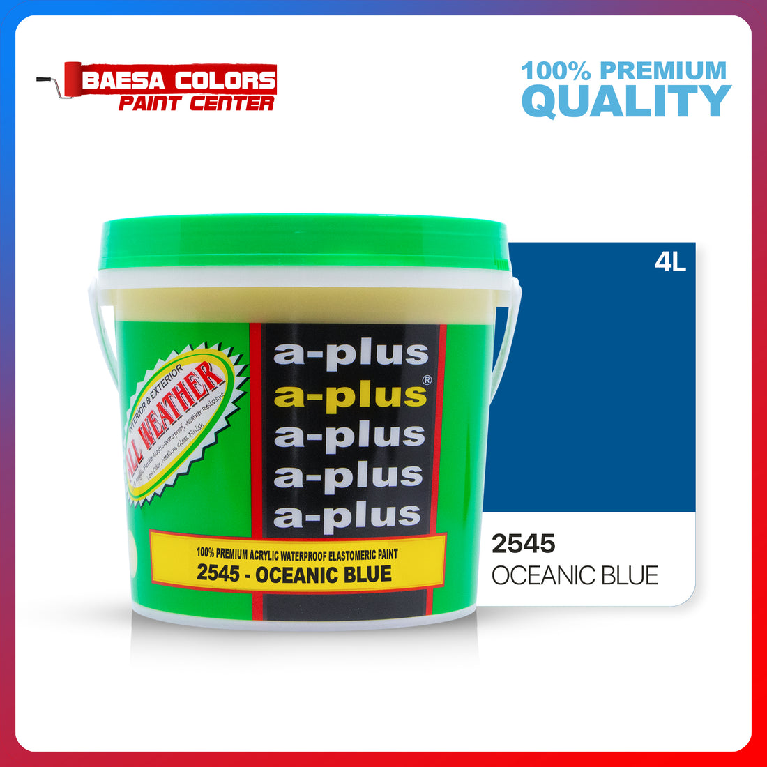 A-Plus All Weather® 2545 Oceanic Blue Elastomeric Paint – BAESA COLORS PAINT CENTER
