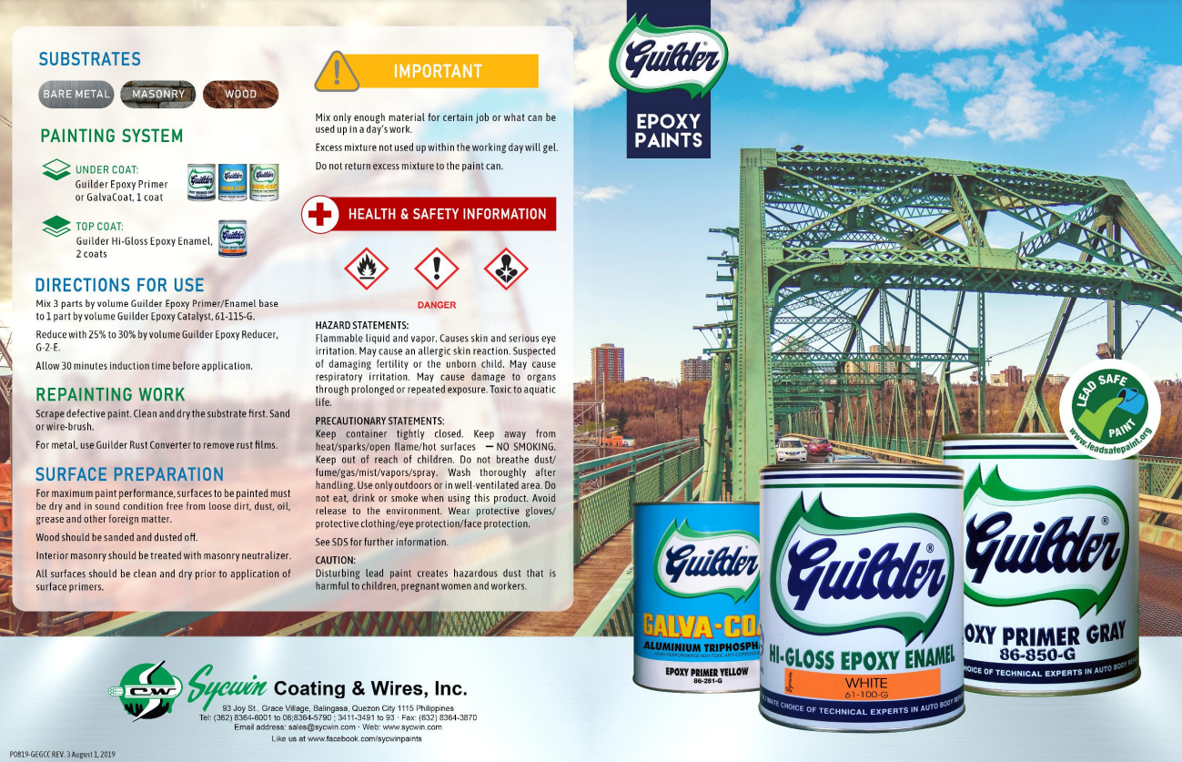 Guilder Hi-Gloss Epoxy Enamel – BAESA COLORS PAINT CENTER