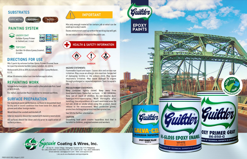 Guilder Hi-Gloss Epoxy Enamel – BAESA COLORS PAINT CENTER