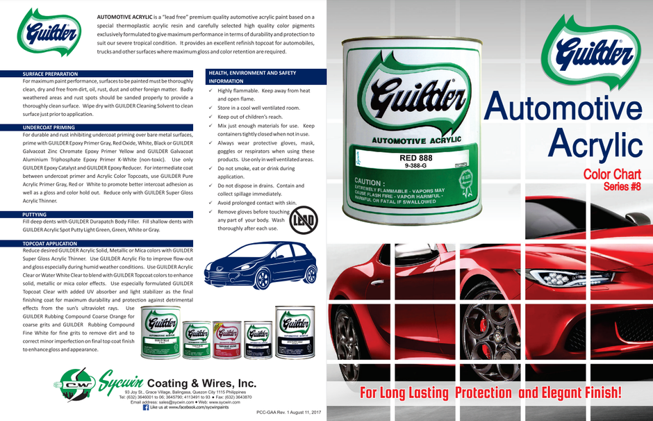 Guilder Automotive Paint – BAESA COLORS PAINT CENTER