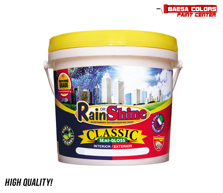 Rain or Shine Classic Semi-Gloss Elastomeric – BAESA COLORS PAINT CENTER
