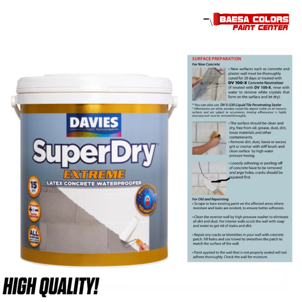 Davies SuperDry Negative Side Concrete Waterproofing – BAESA COLORS ...