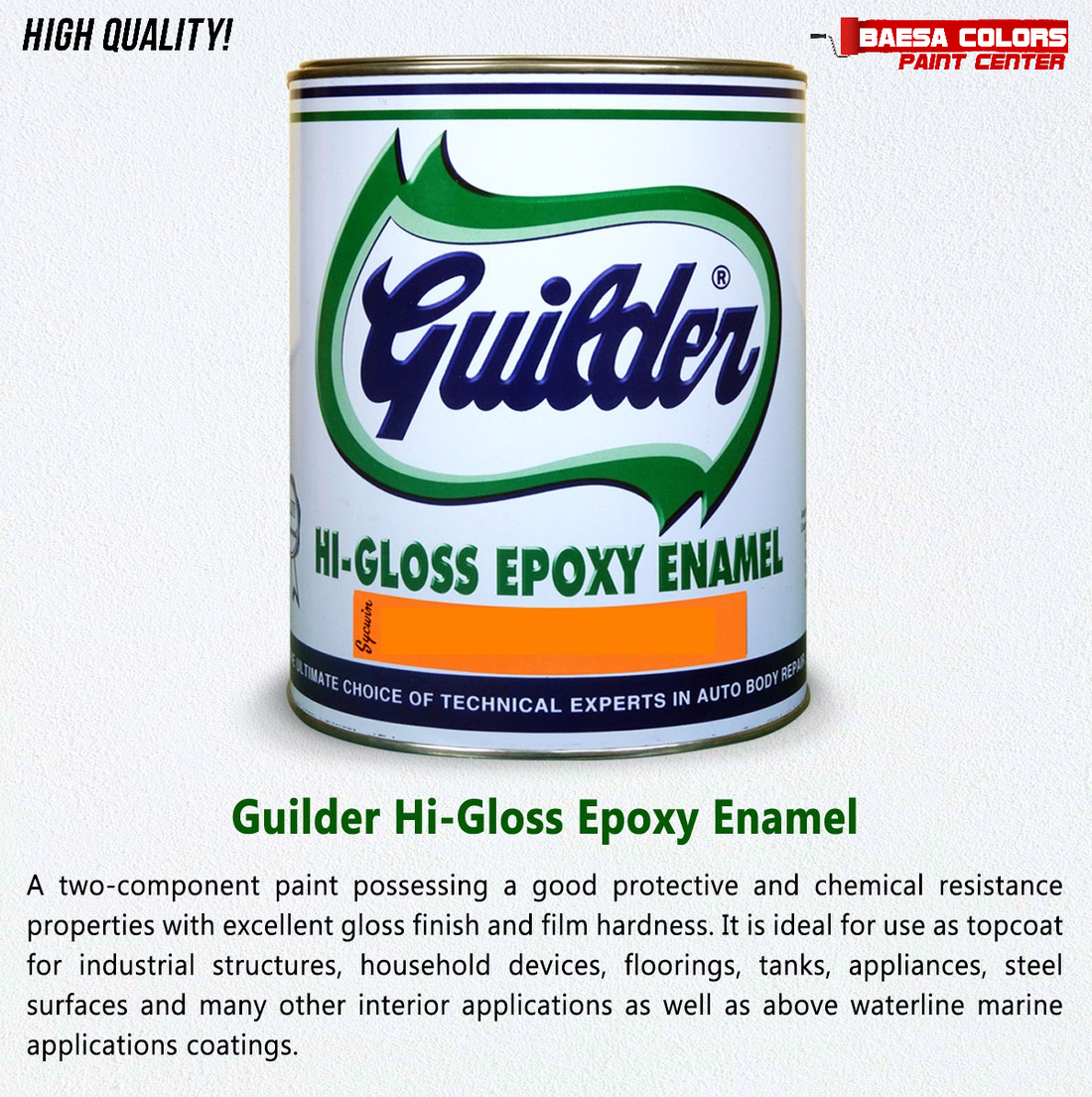 Guilder Hi-Gloss Epoxy Enamel – BAESA COLORS PAINT CENTER