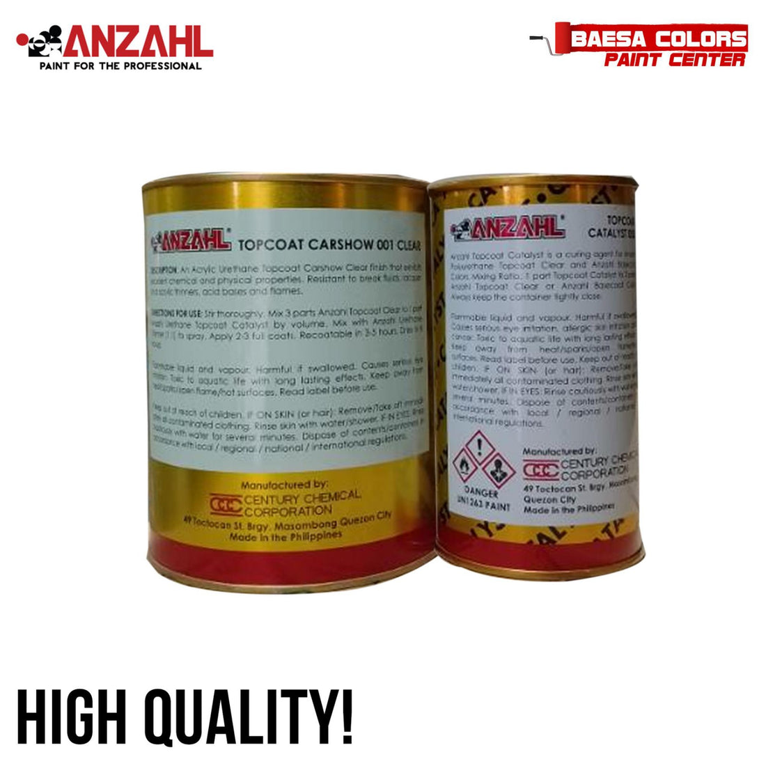 ANZAHL TOPCOAT CLEAR W/ CATALYST 1L SET – BAESA COLORS PAINT CENTER
