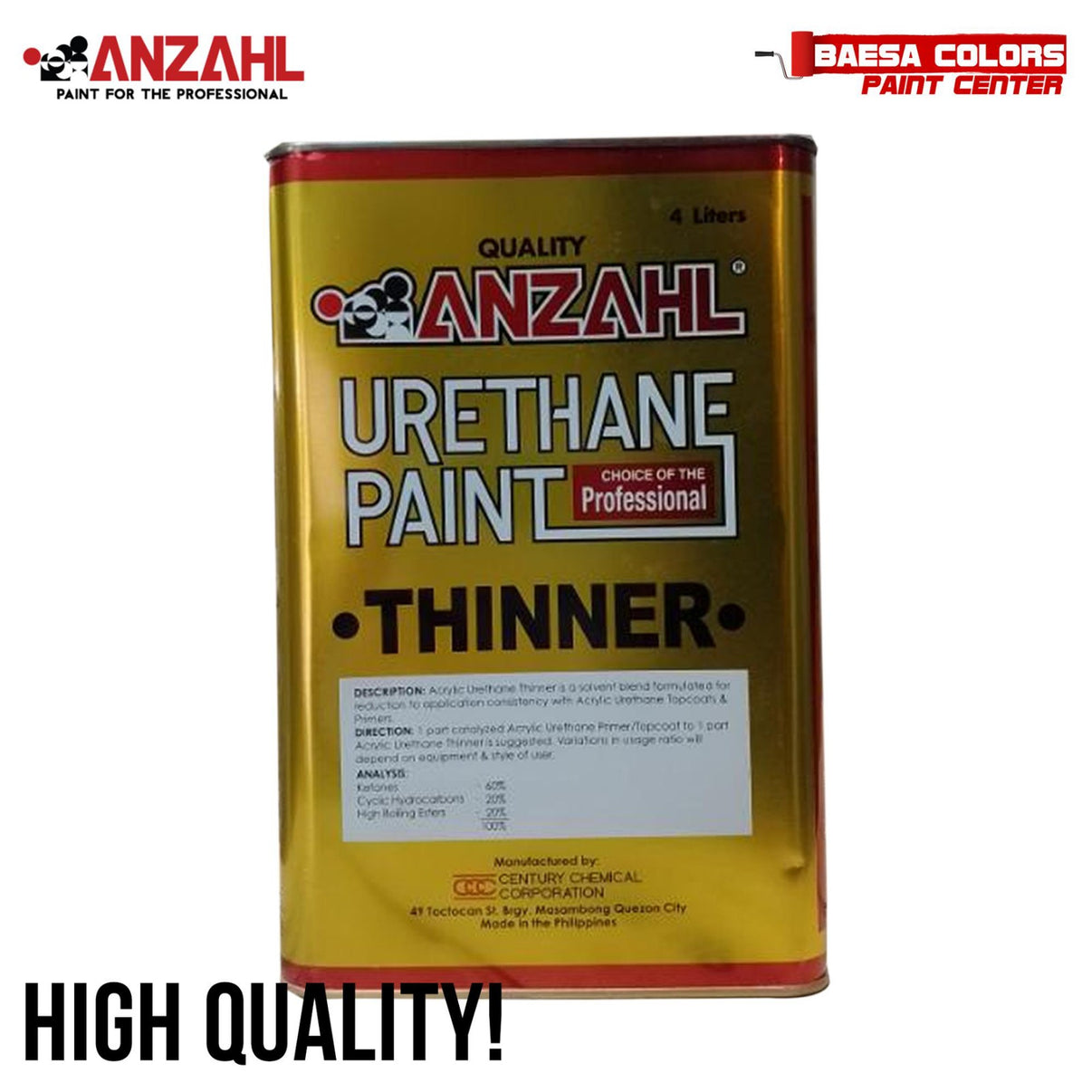 ANZAHL 22028 URETHANE THINNER – BAESA COLORS PAINT CENTER
