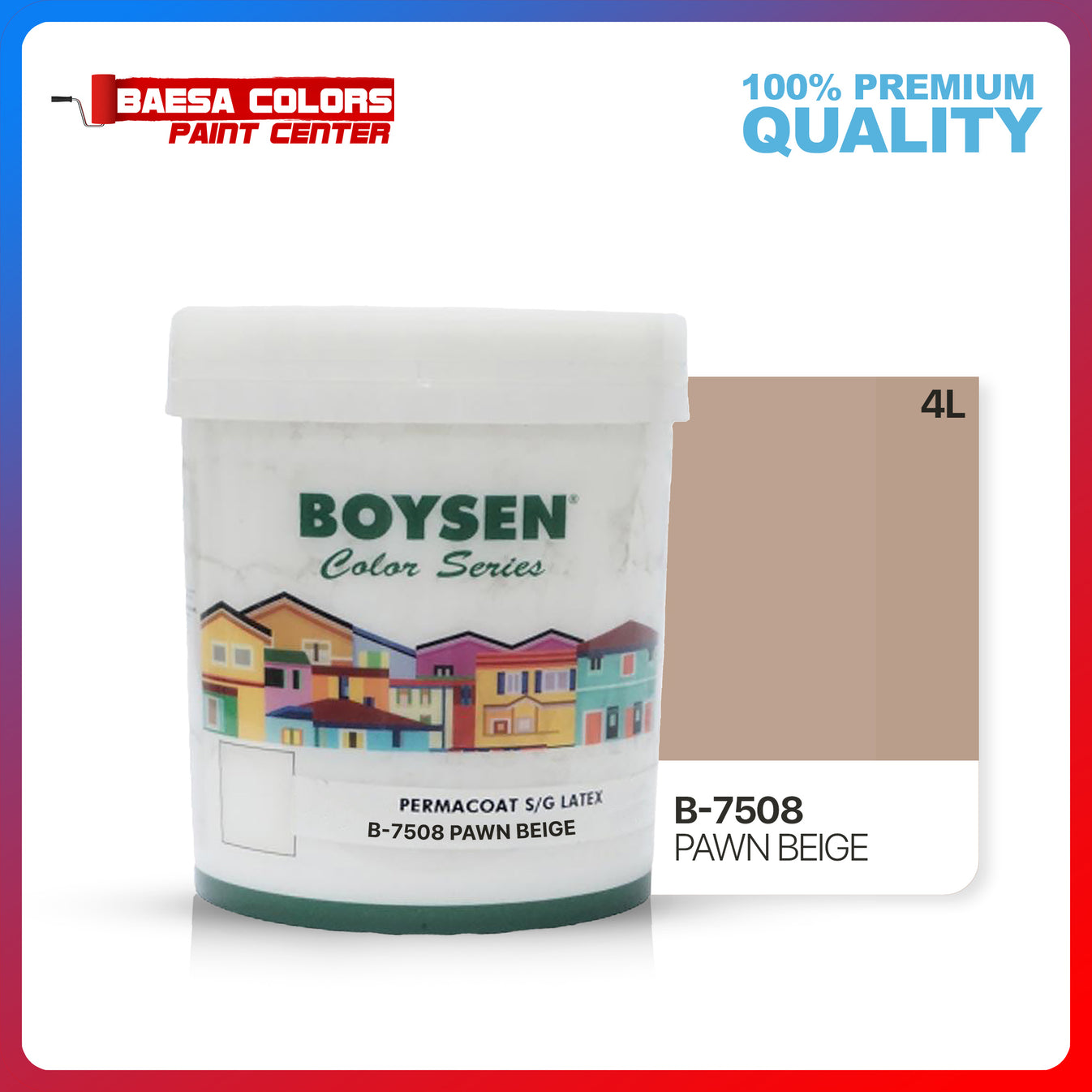BOYSEN 7508 SG LATEX PAWN BEIGE 1L – BAESA COLORS PAINT CENTER