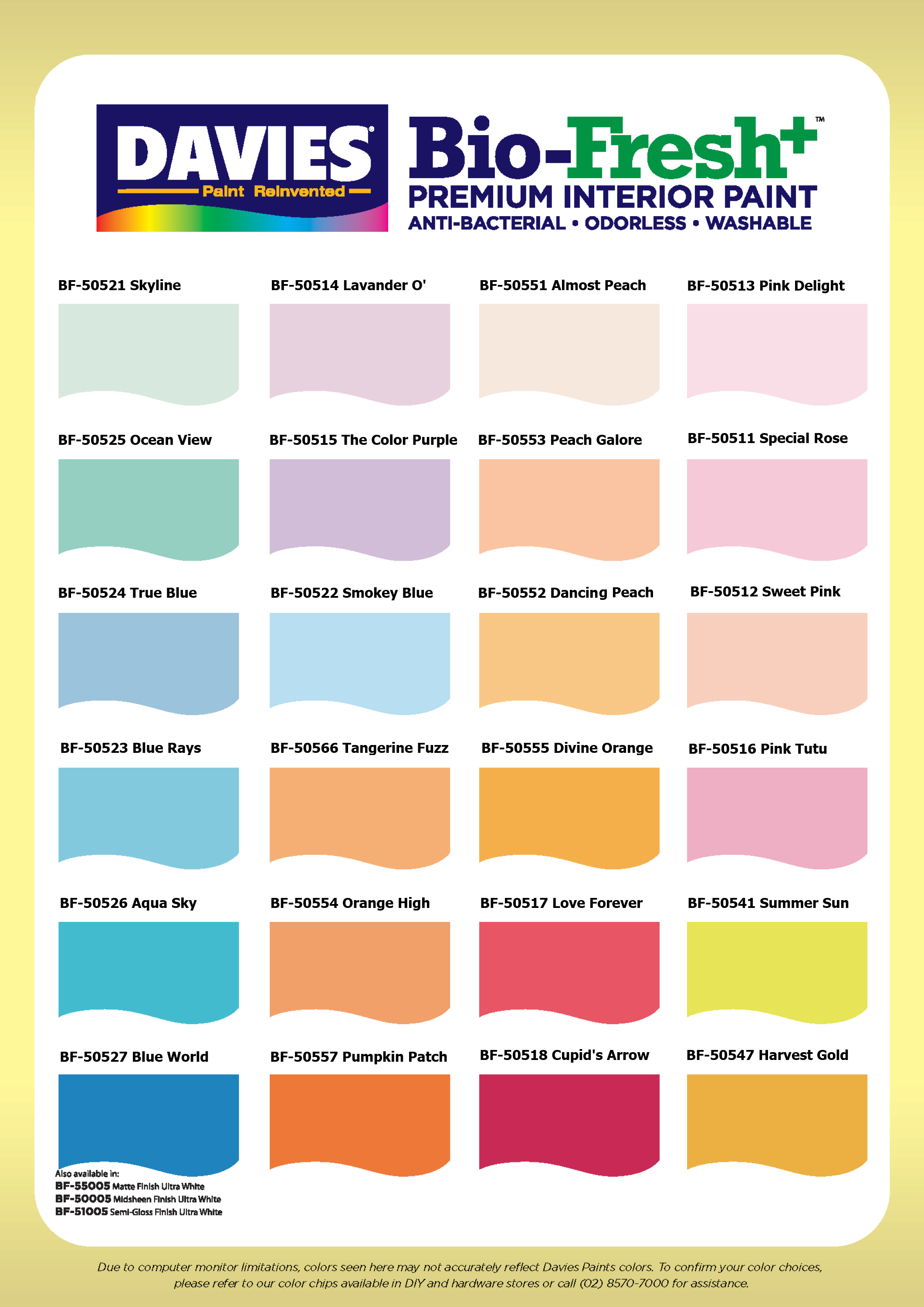 DAVIES® Bio-Fresh™ 4-Liters – BAESA COLORS PAINT CENTER