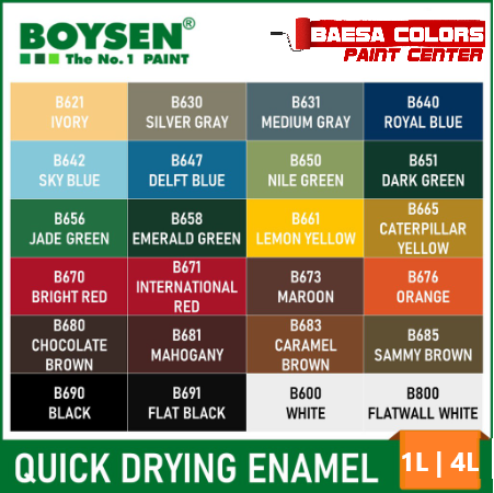 BOYSEN® Quick Drying Enamel – BAESA COLORS PAINT CENTER