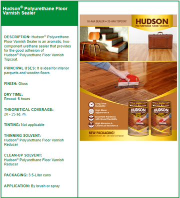 Hudson® Polyurethane-Based Coatings – BAESA COLORS PAINT CENTER