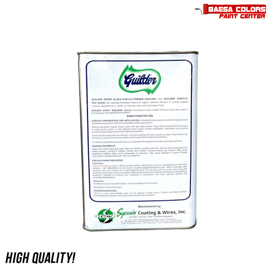 Thinners and Reducers – BAESA COLORS PAINT CENTER