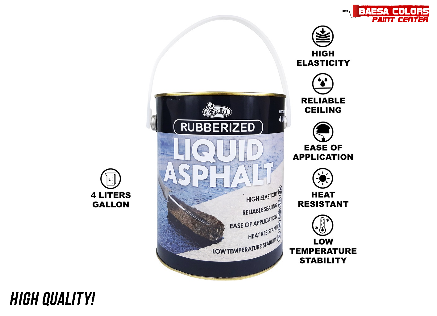 Shelby Rubberized Liquid Asphalt – BAESA COLORS PAINT CENTER