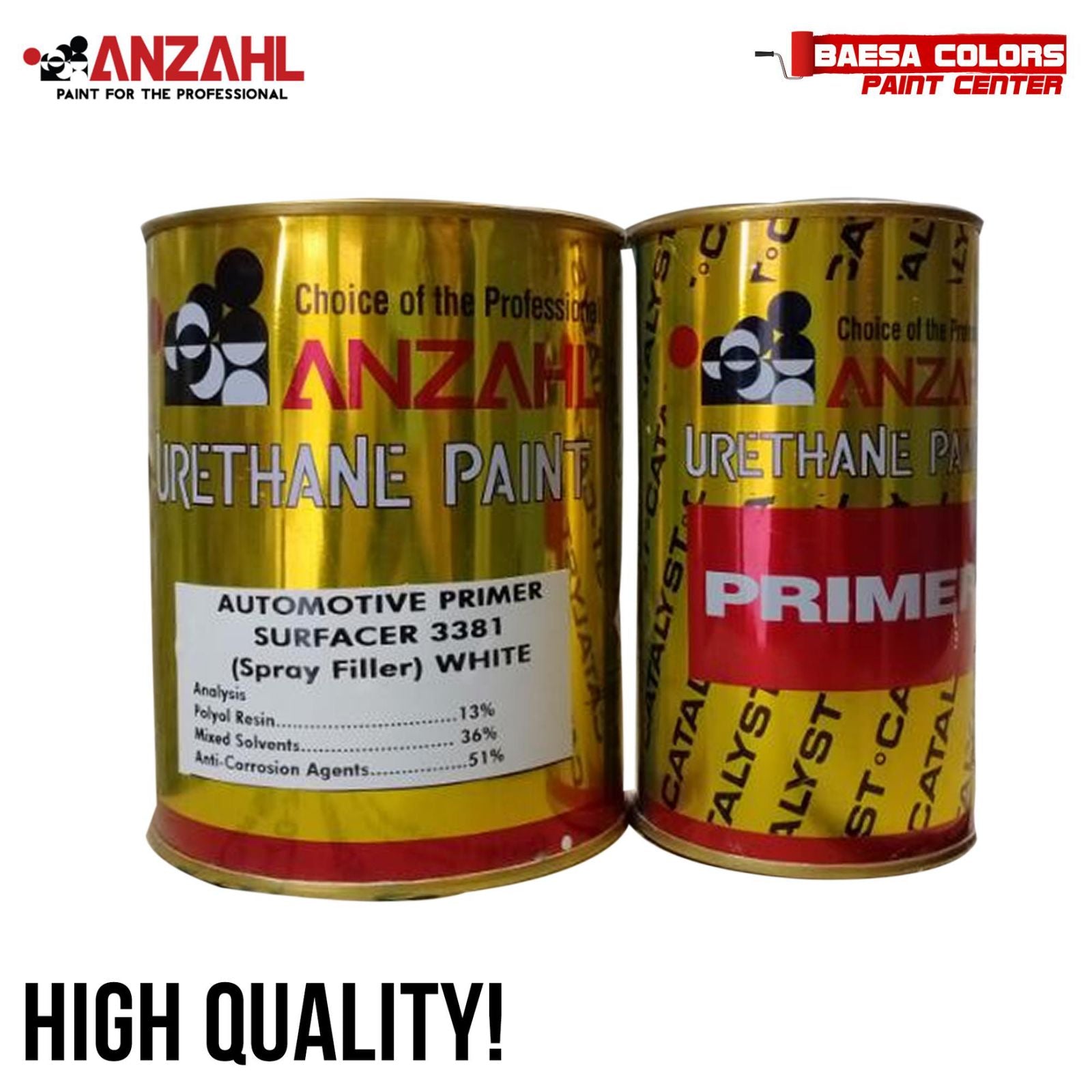 ANZAHL URETHANE AUTOMOTIVE PRIMER SURFACER 1L SET – BAESA COLORS PAINT ...